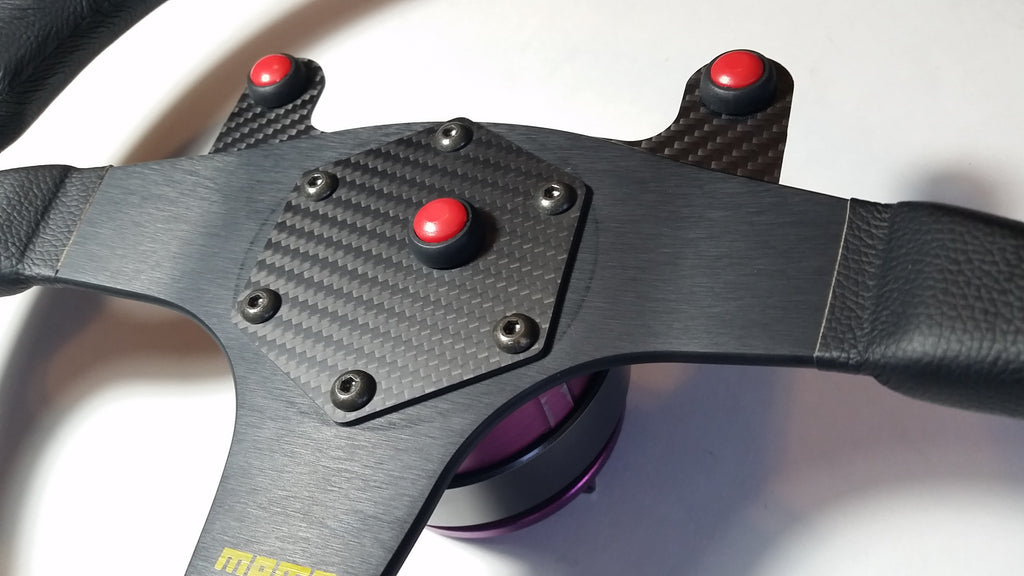 CARBON FIBER Matte Steering Wheel Horn Button Cover Plate W/ Button ...