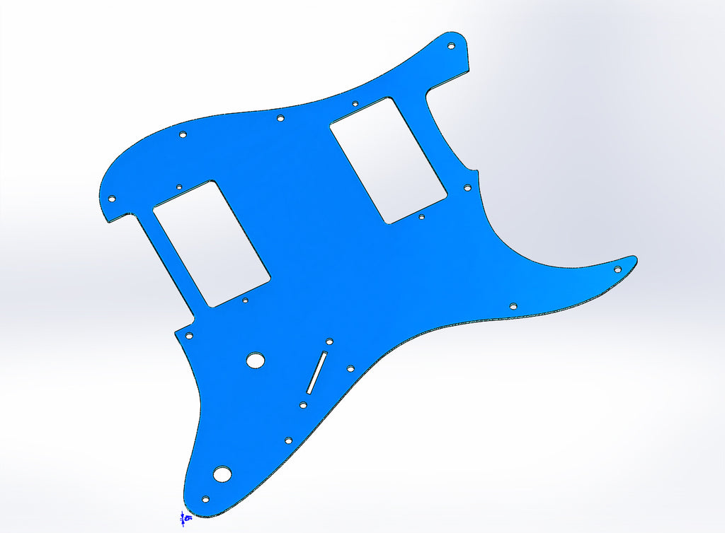CARBON FIBER HH Humbucker Stratocaster PICKGUARD for Fender Strat Stan ...
