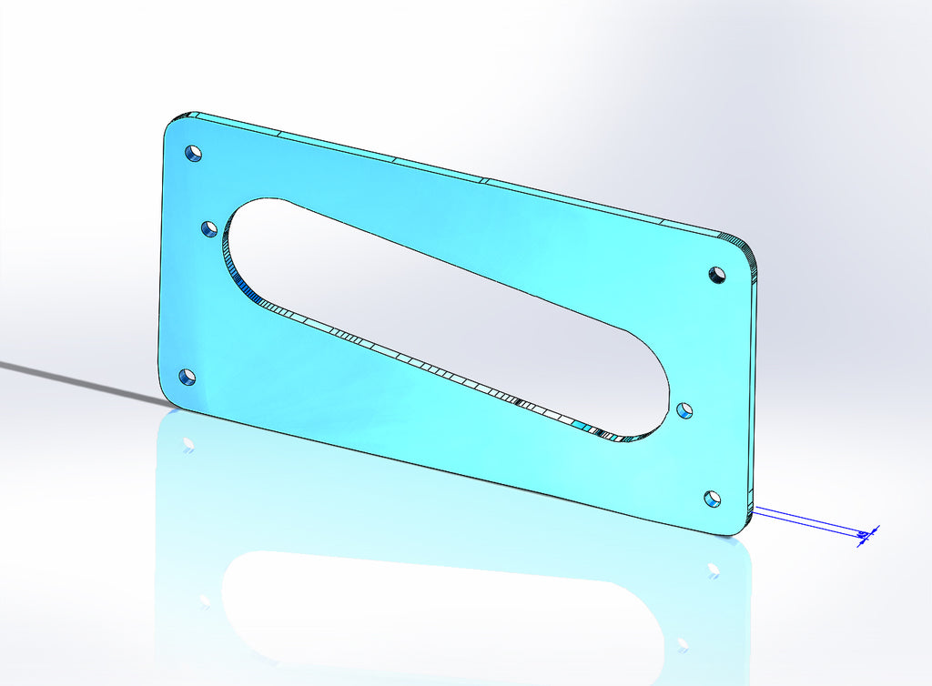 Humbucker To Strat 100% CARBON FIBER style Single Coil Pickup Adapter ...