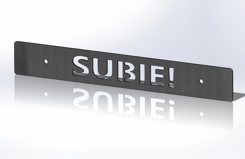 CARBON FIBER SUBIE! Front License Plate Delete for Subaru WRX Impreza ...