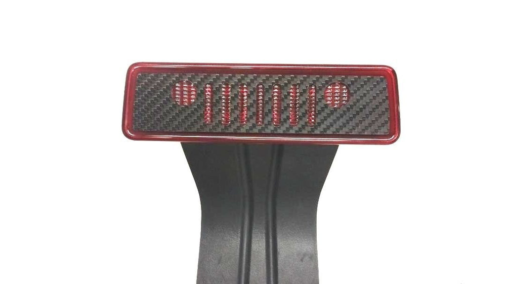 CARBON FIBER Grille 3rd Rear Brake Light Cover For Jeep Wrangler JK 20 ...