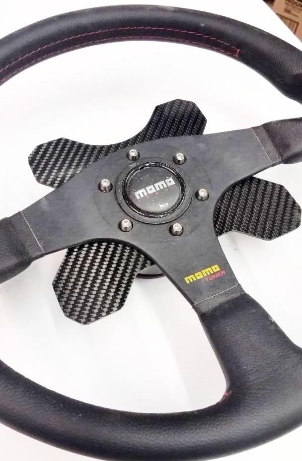 CARBON FIBER Steering Wheel Button Switch Plate for MOMO or 70mm bolt ...